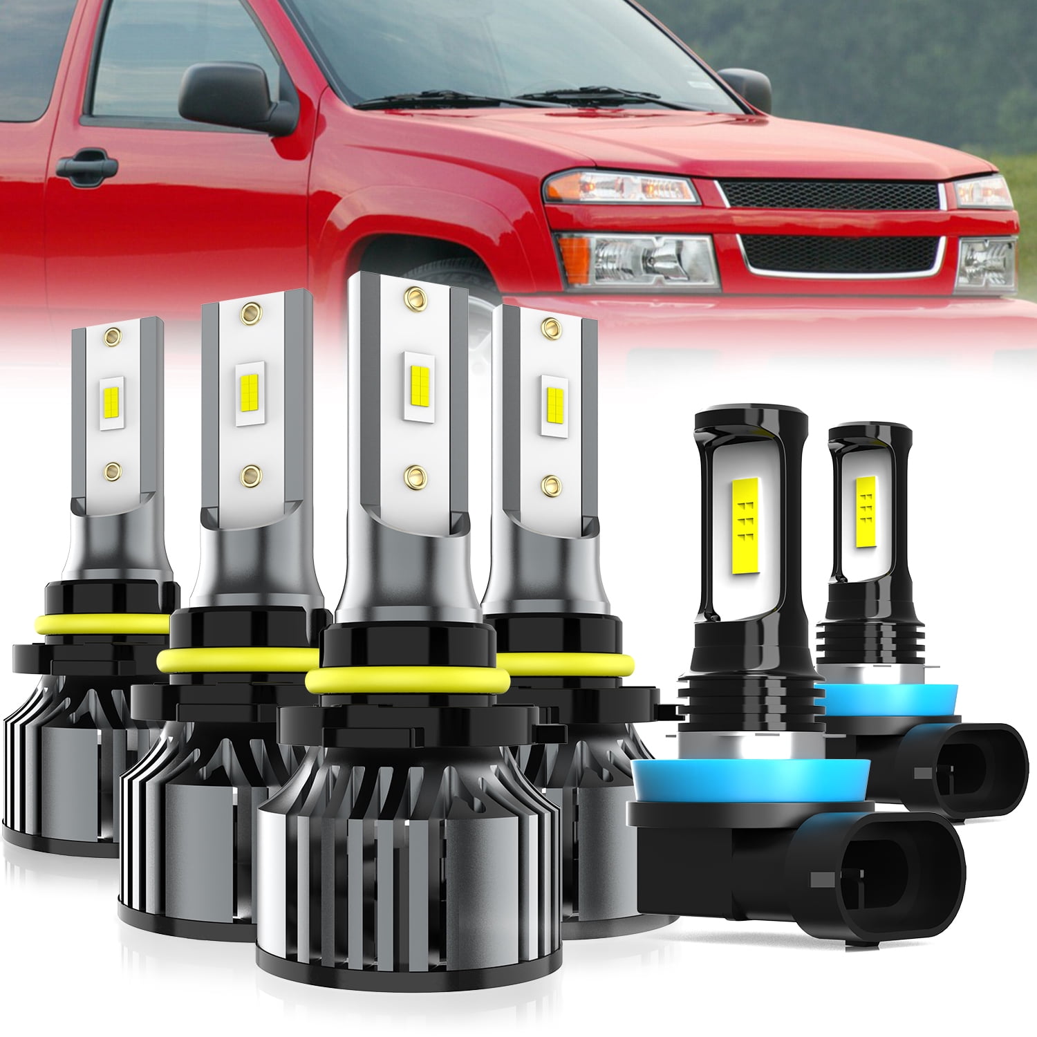LECCIBUB LED Headlight Bulbs Compatible With Chevrolet Colorado 2004 ...