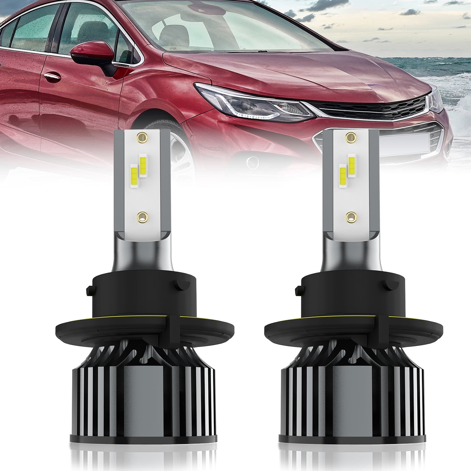 LECCIBUB LED Headlight Bulbs Compatible With Chevy Cruze 2011-2015,9008 ...