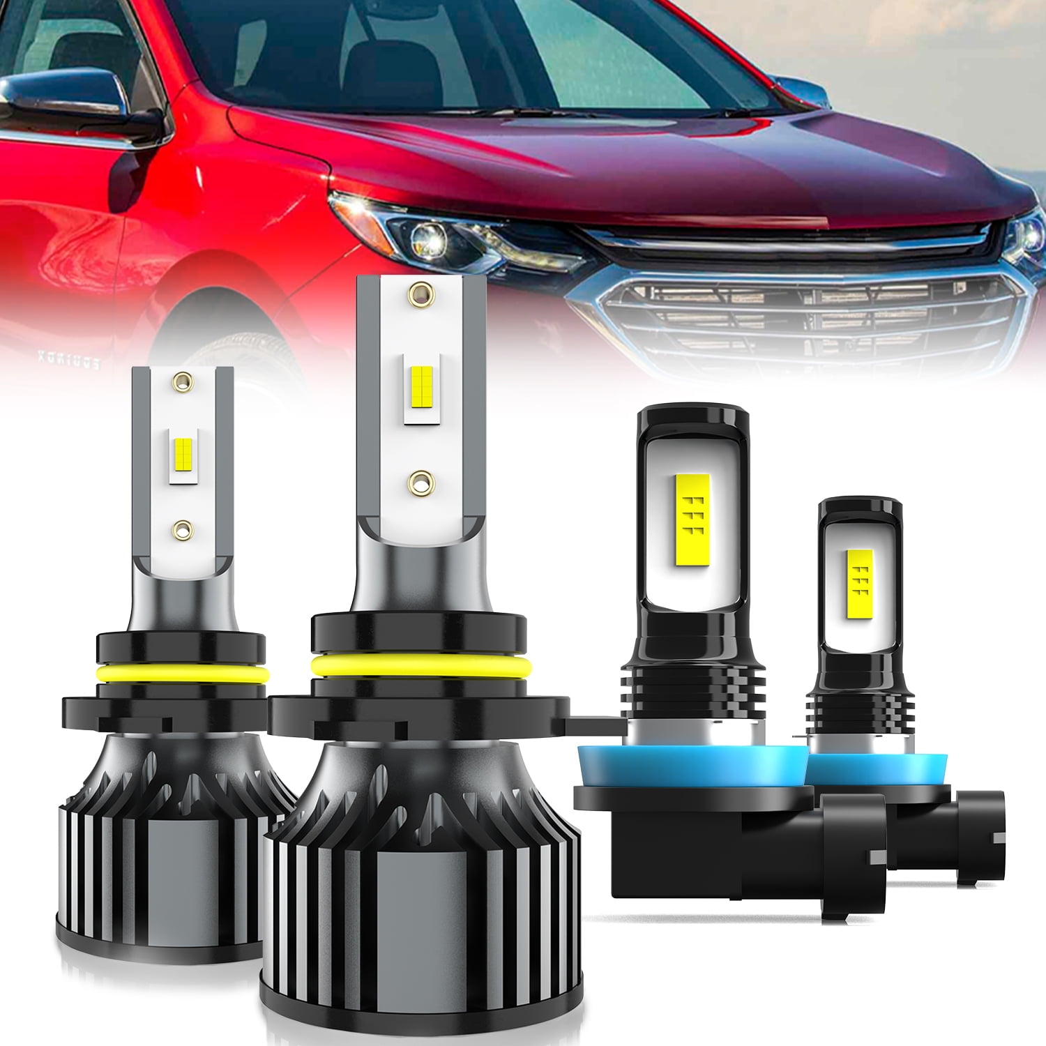 LECCIBUB LED Headlight Bulbs Compatible With Chevy EQUINOX 2019-2021 ...