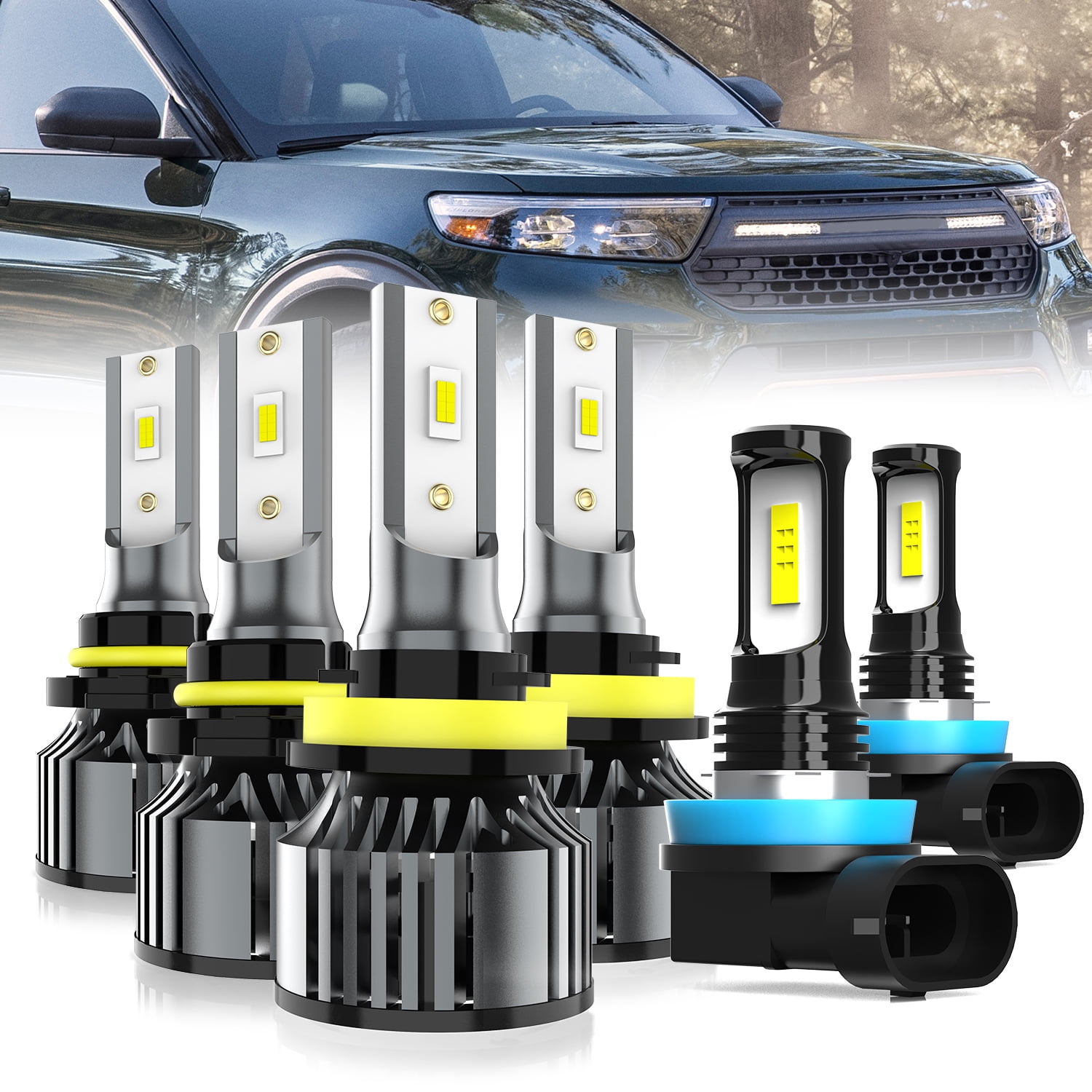 LECCIBUB LED Headlight Bulbs Compatible With Ford Explorer 2021,9005 ...