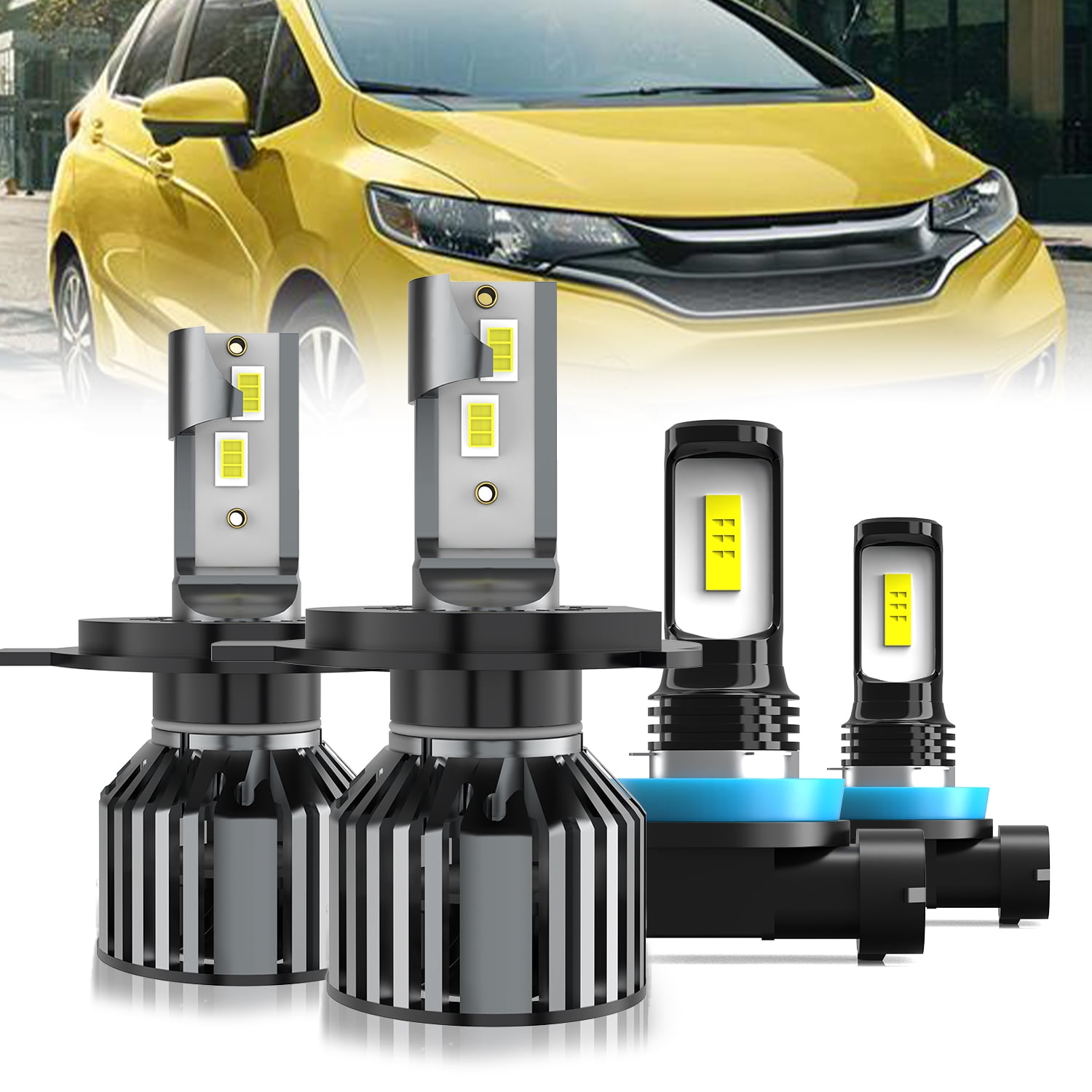 LECCIBUB LED Headlight Bulbs Compatible With Honda Fit 2006-2020,9003 ...