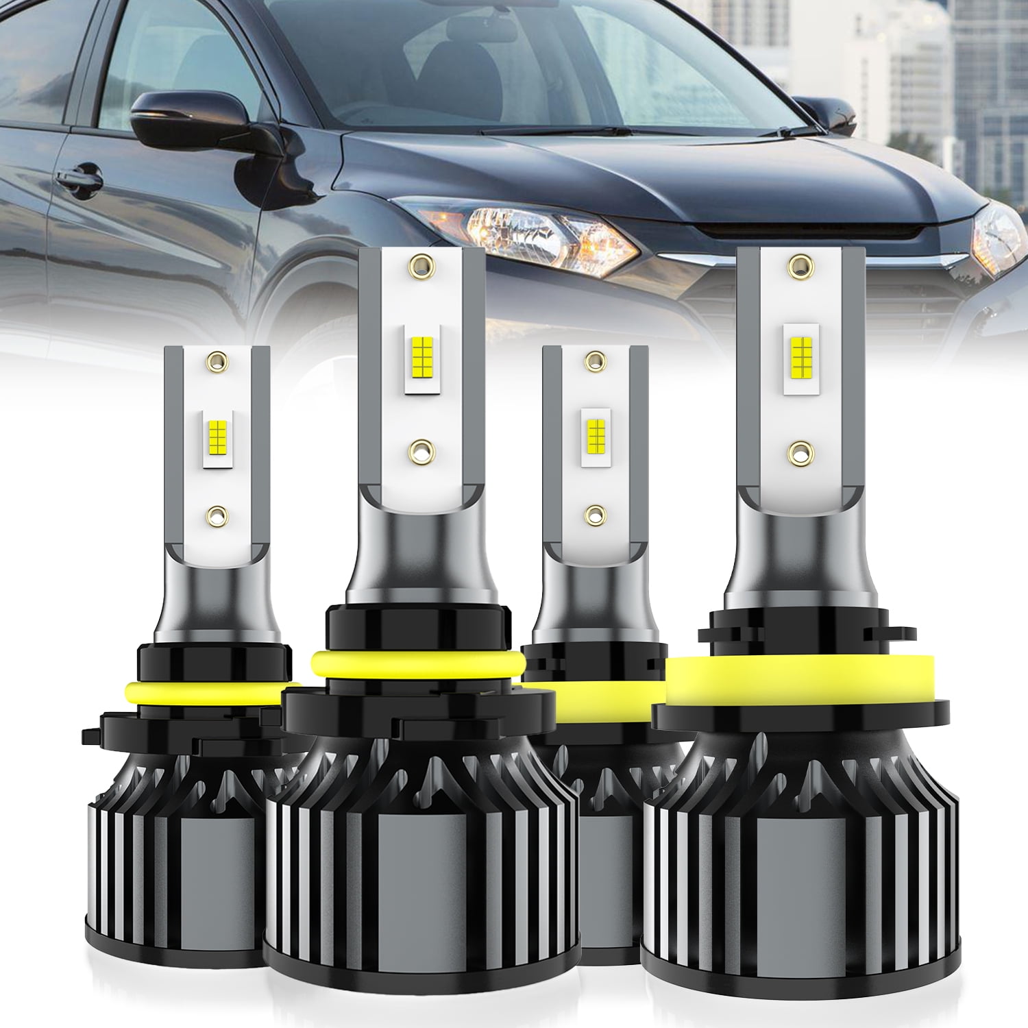 LECCIBUB LED Headlight Bulbs Compatible With Honda HR-V 2019-2022,9005 ...