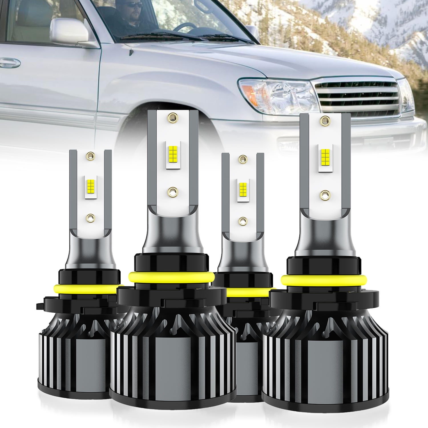 LECCIBUB LED Headlight Bulbs Compatible With Toyota Land Cruiser 1998 ...