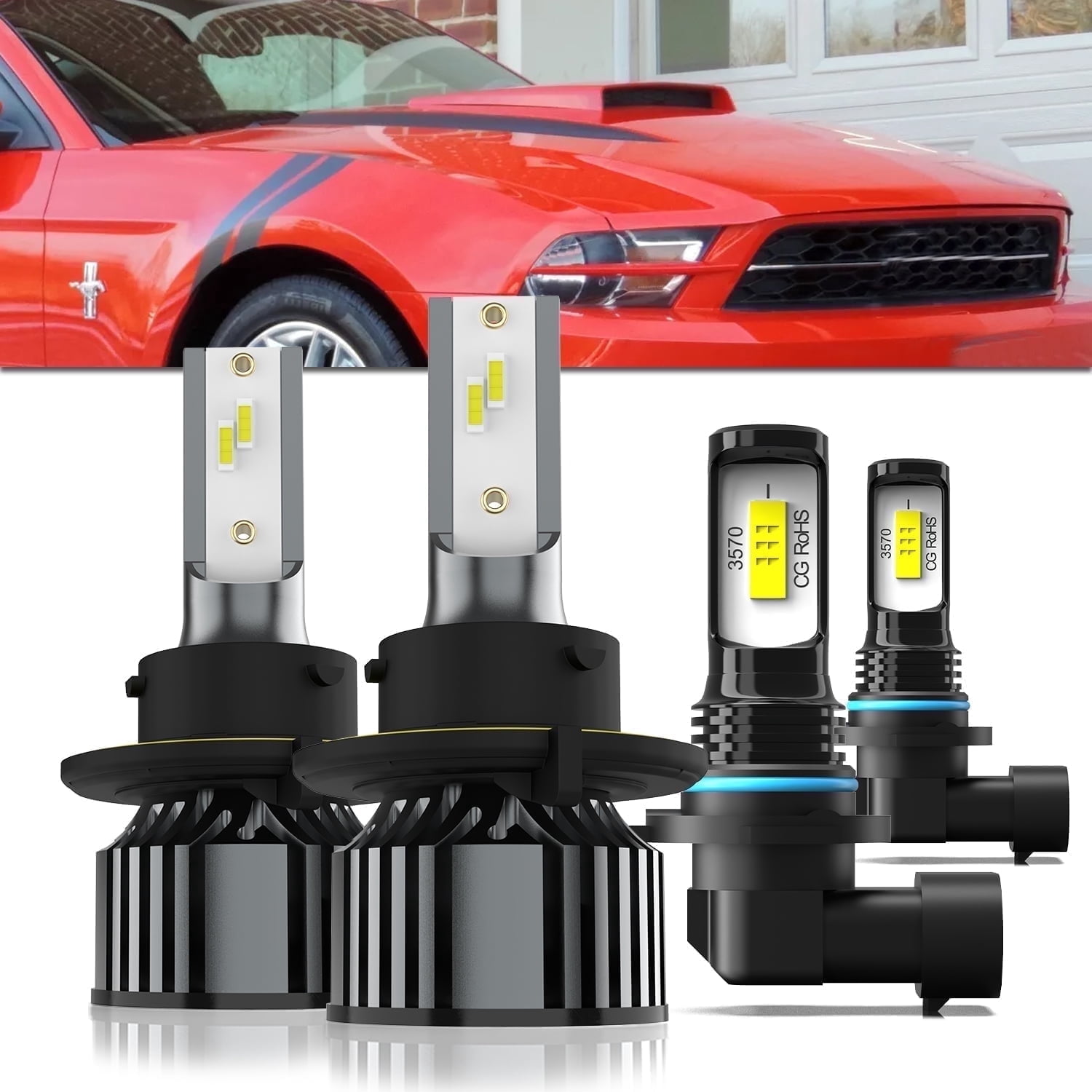 GTMDYMAX LED Headlights Compatible With Ford Mustang 2005-2012 ,9008 ...