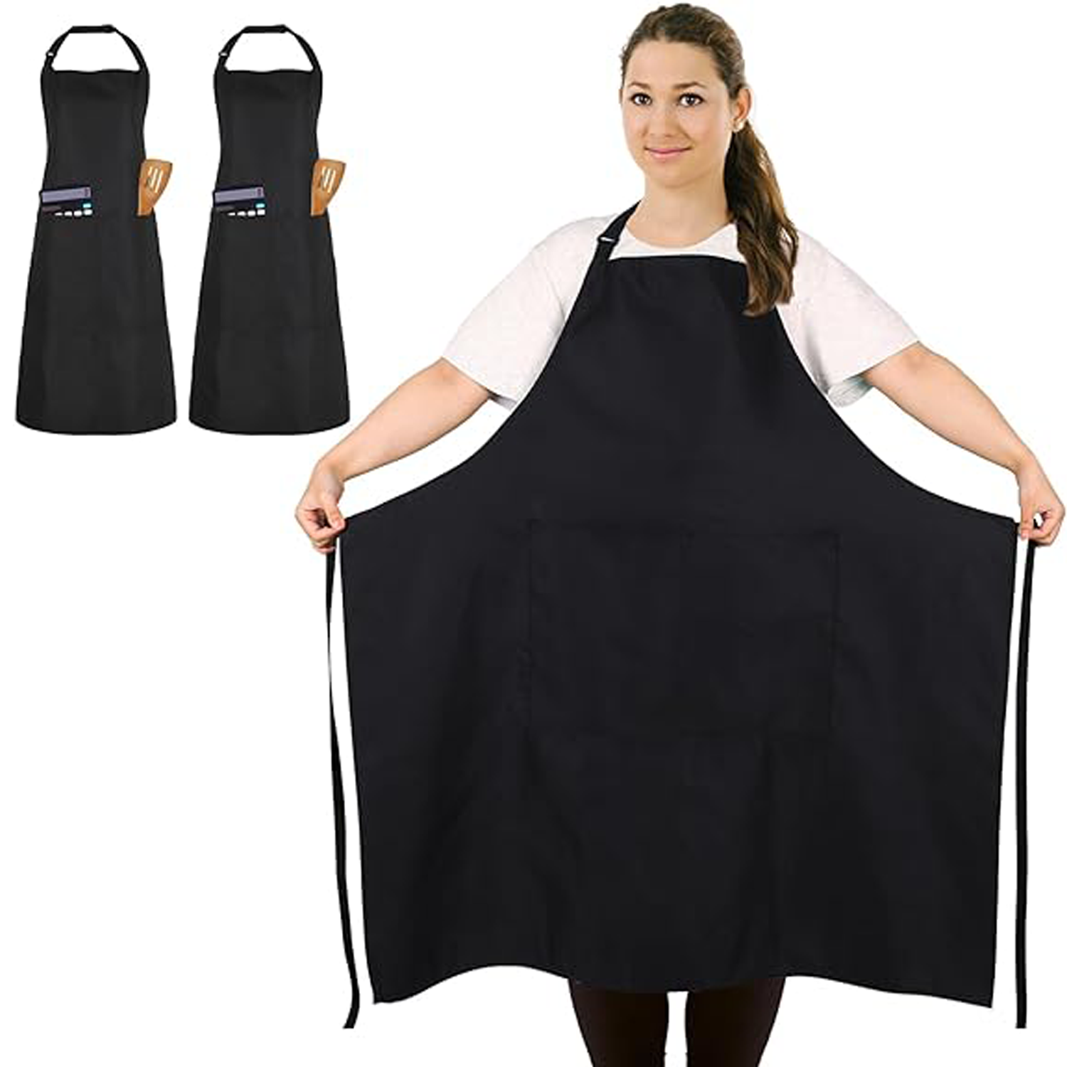 Pit Boss Canvas & Leather Grilling Apron with Pockets and Bottle Opener ...