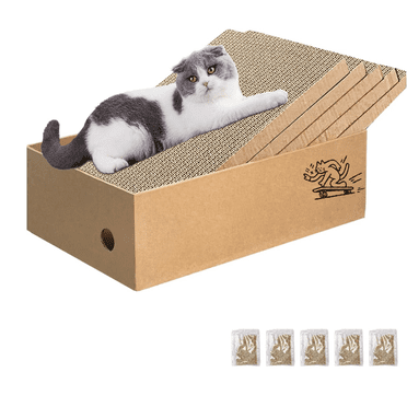 Cat Corrugated Scratcher Toy Pets Supplies Cardboard Board Furniture ...
