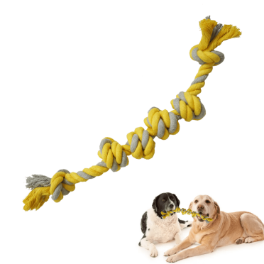 Bmag Indestructible Chew and Play Dog Rope Toy, 5-Knot Tug of War Toy for Medium and Large Dogs ...