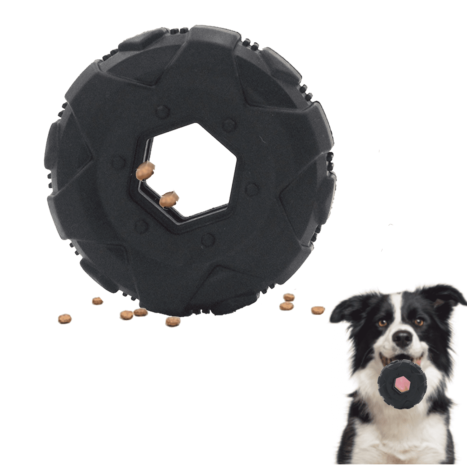 LECHONG Durable Dog Toys for Aggressive Chewers, Indestructible Rubber ...