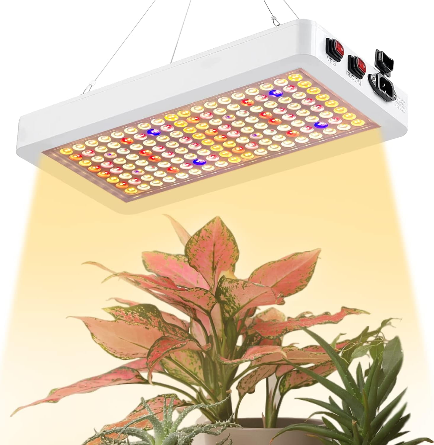 LED 1000W Grow Light Full Spectrum, Plant Grow Light with Veg & Bloom ...