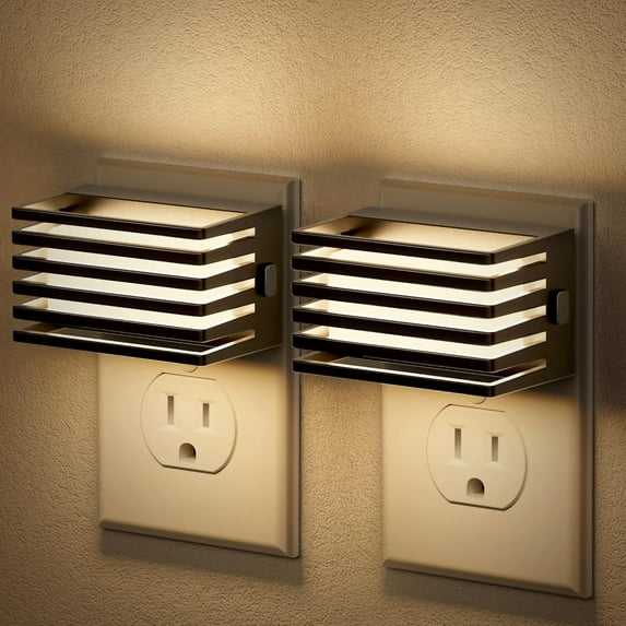 LED , [2 Pack] s Plug into Wall with Dusk to Dawn Sensor, Dimmable Plug ...