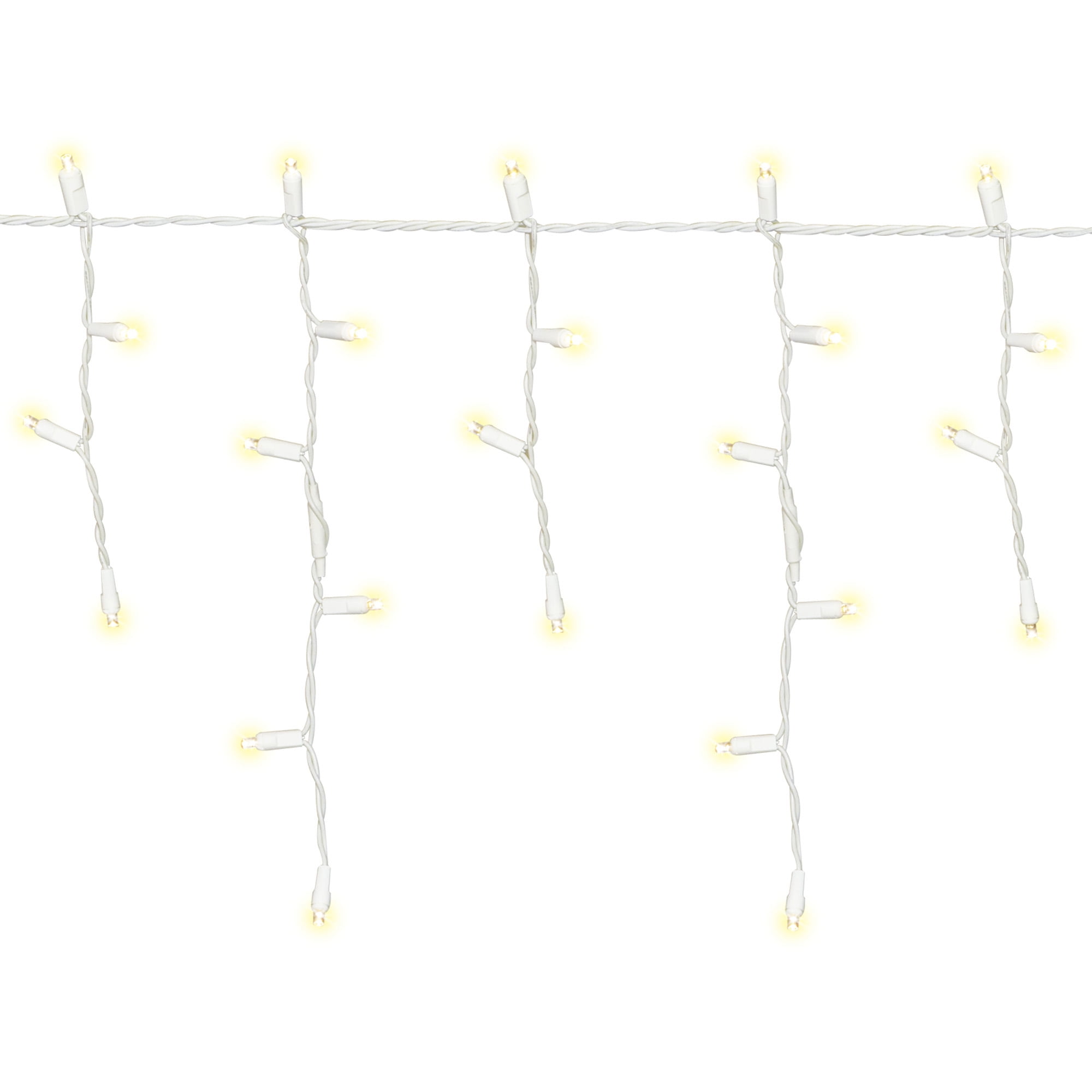 Indoor/Outdoor 200-Count LED High-Density Christmas Icicle Lights, Warm ...