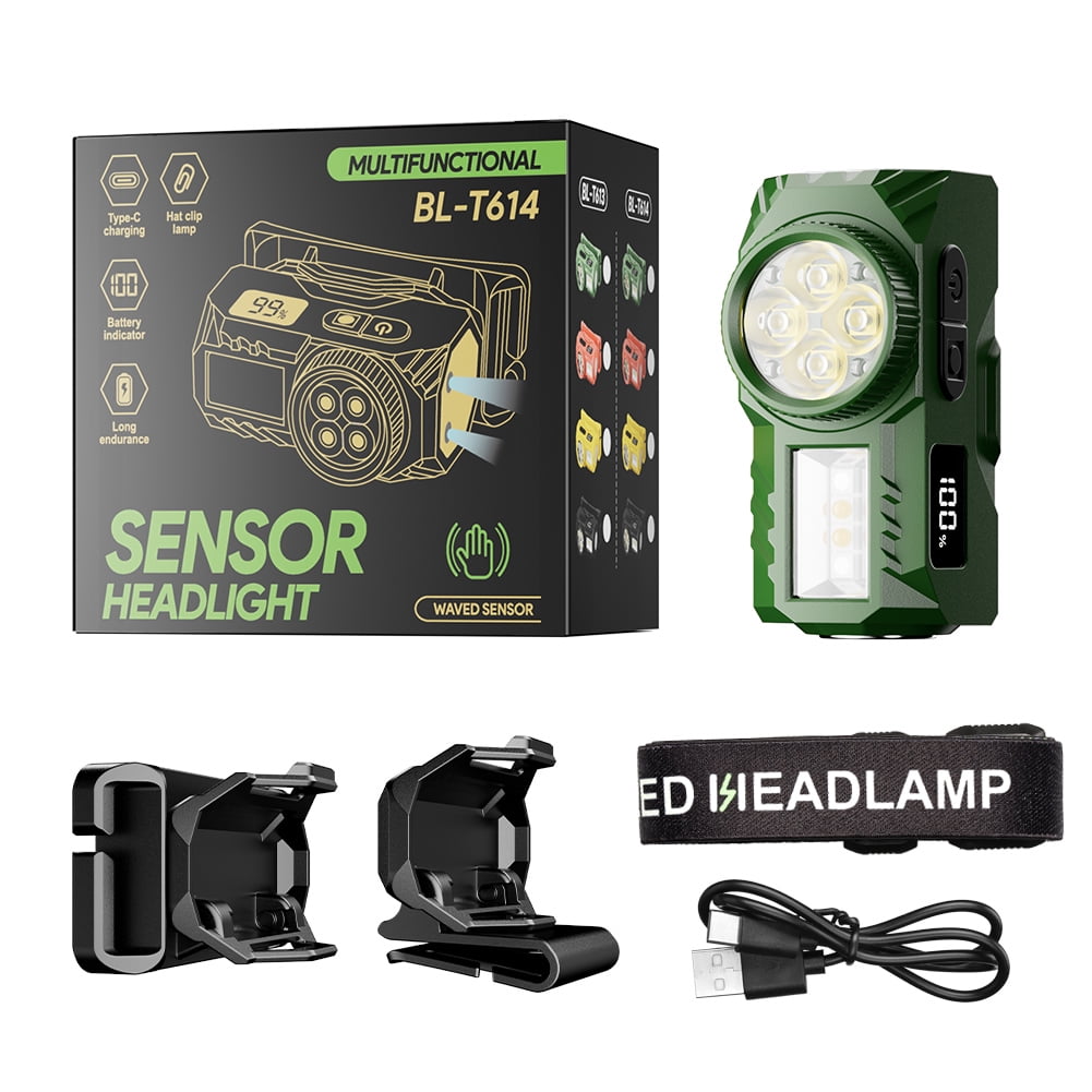 LED 2000LM Headlamps with Cap Brim Clip - Walmart.com