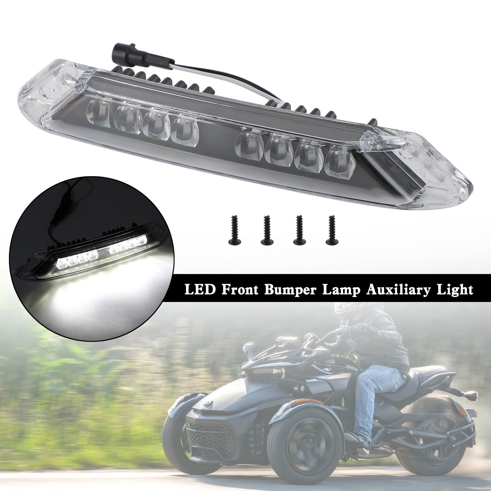 LED 219400991 Front Bumper Lamp Auxiliary Light For Can-Am Spyder RT ...