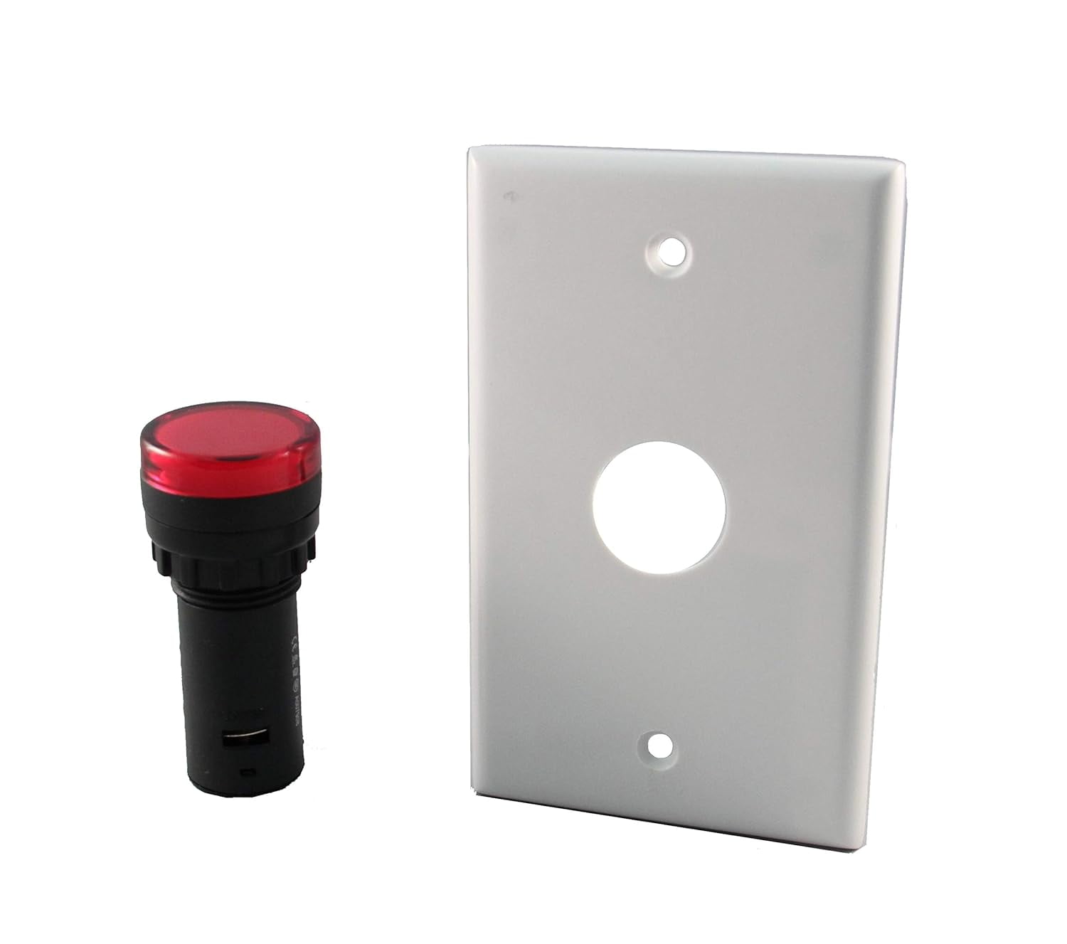 LED 22mm Indicator Light with Wall Plate, 120VAC Red - Walmart.com