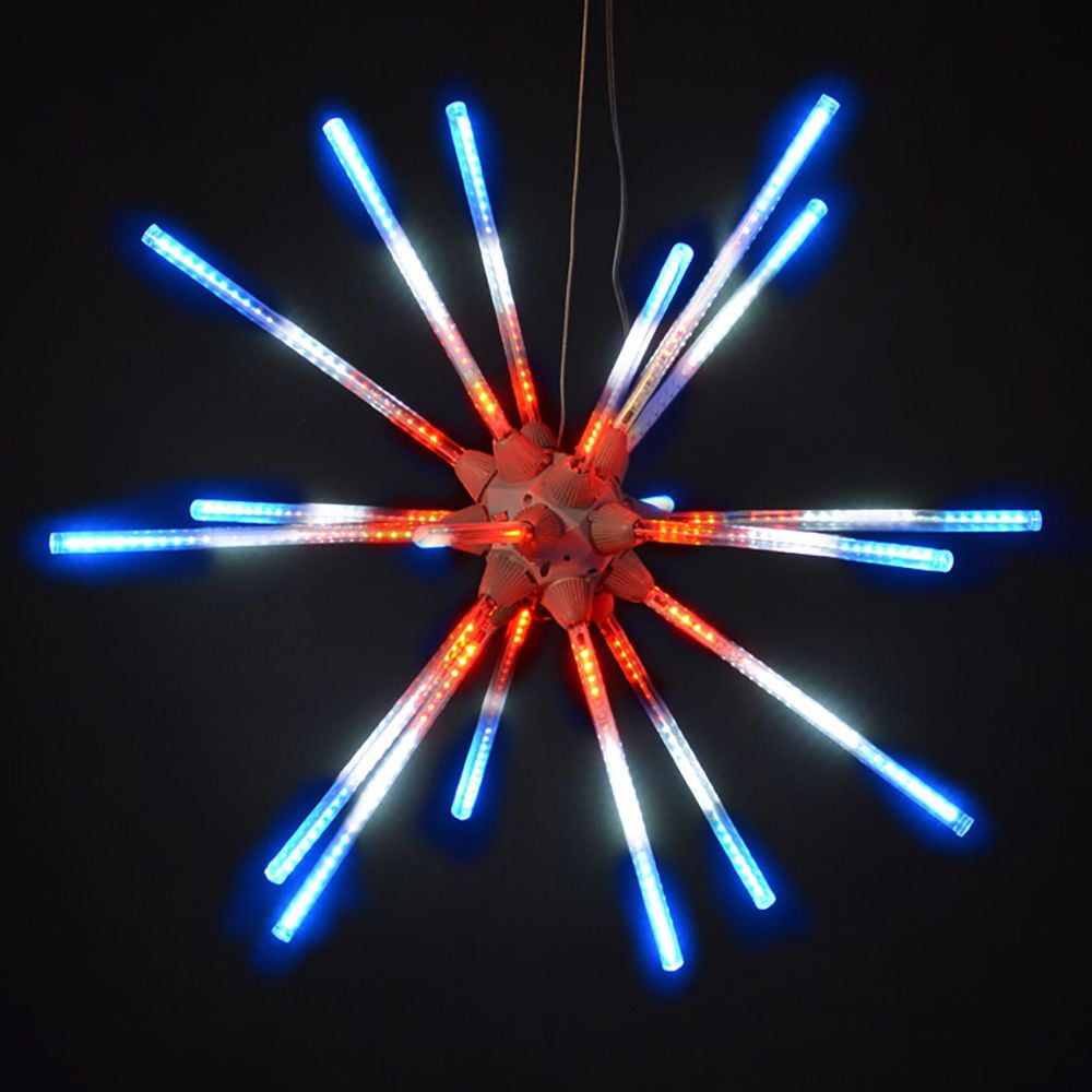 "Brite Ideas Decorating - LED Starburst Decorations, Animated 24"" Red/White/Blue LED Lights ...