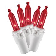 Wintergreen Lighting Big C9 Bulb LED Christmas String Lights, Warm Red ...