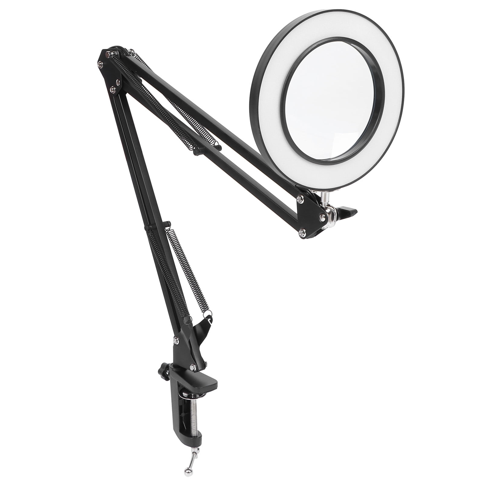 LED 5X Magnifying Lamp with Clamp USB Dimmable Desk Magnifier Light for ...