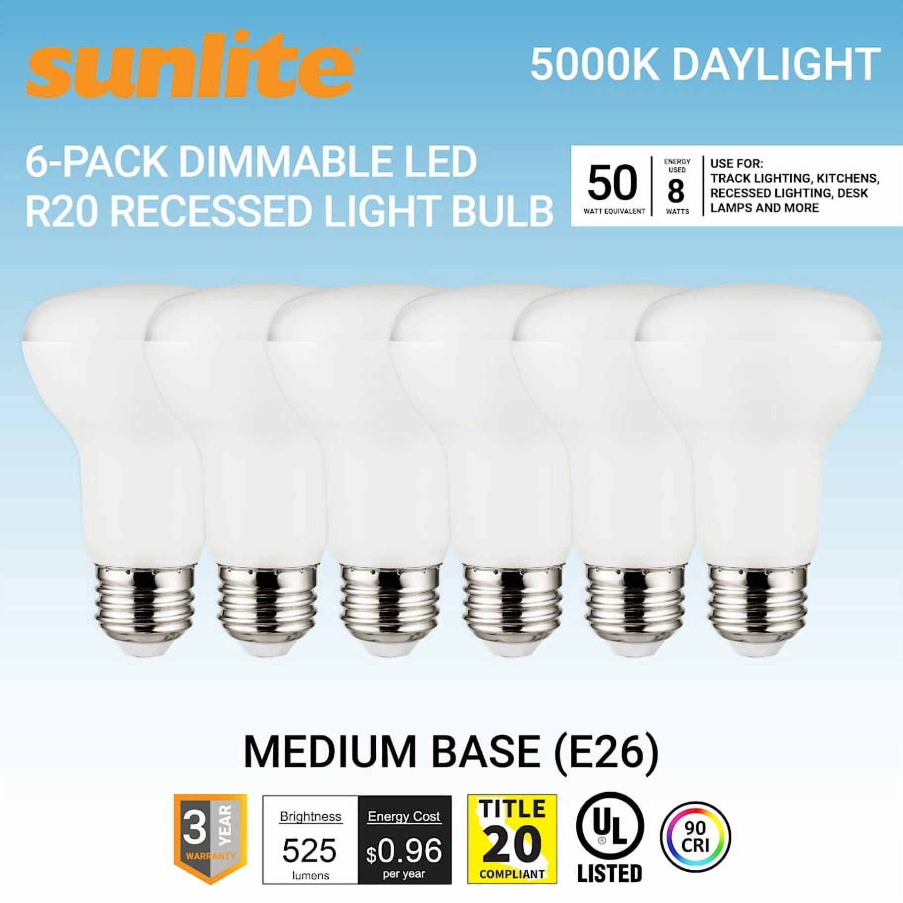 LED 90 Light Bulb 8 watts 5000K Daylight 6pk - Walmart.com