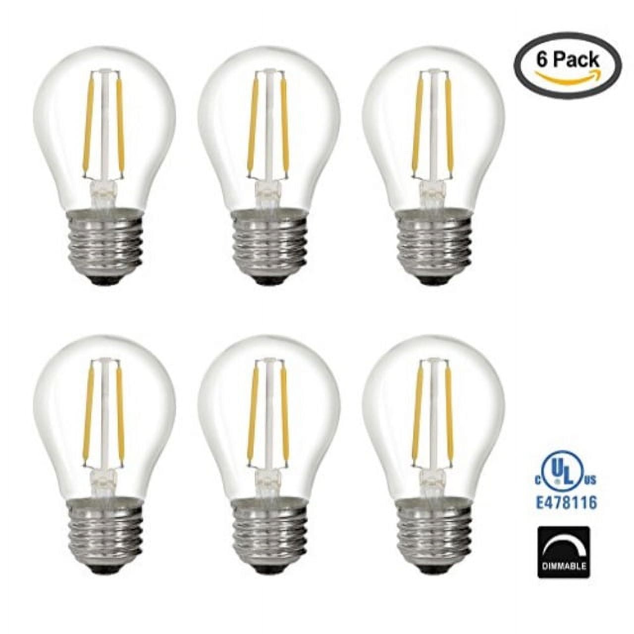 LED A15 Filament 2-Watt (40W) Decorative A15 Light Bulb Appliance Light ...