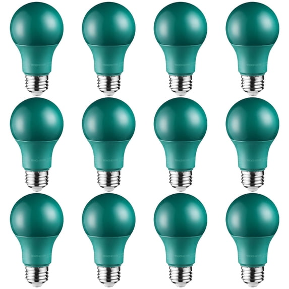LED A19 Green Bulbs, 8W (40W Equivalent) Light Bulb, E26/E27 Base ...