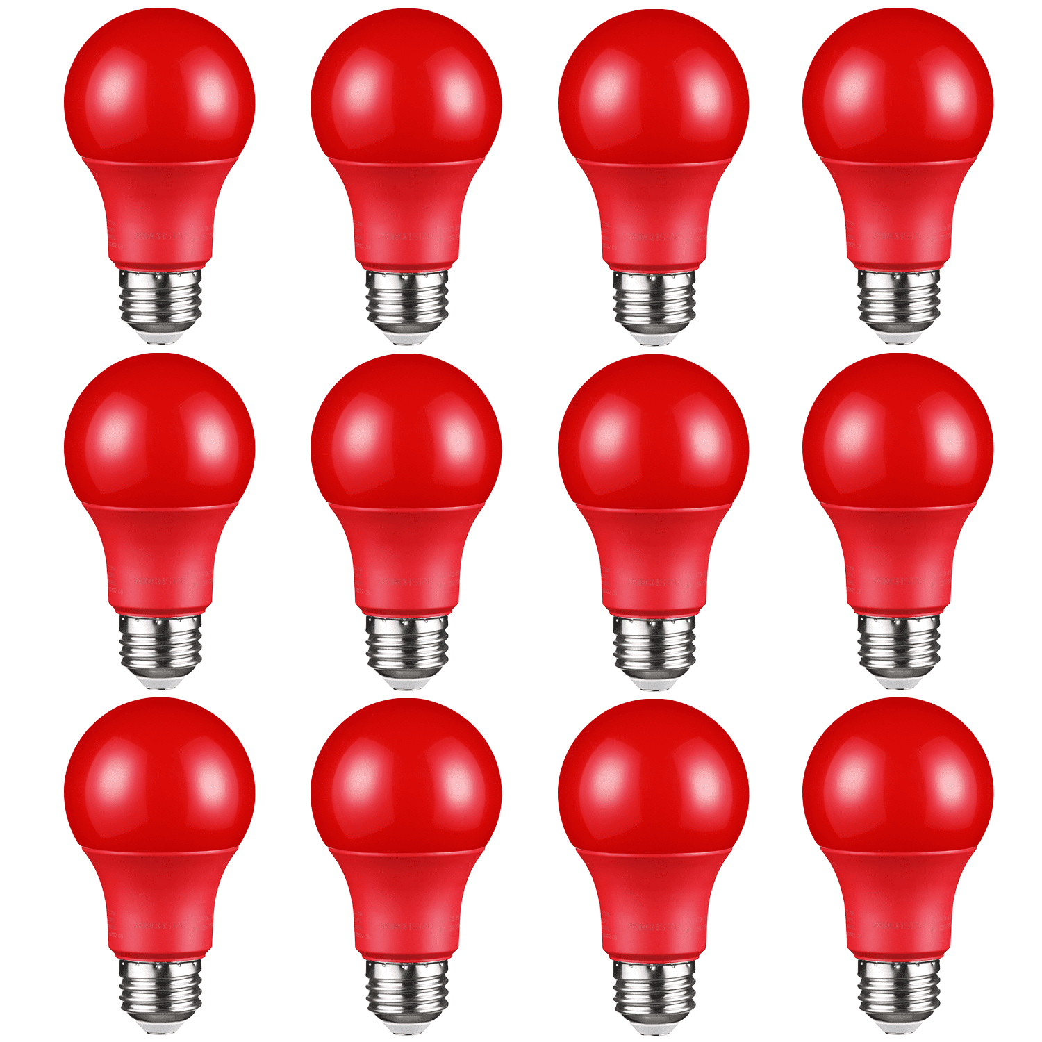 LED A19 Red Bulbs, 8W (40W Equivalent) Light Bulb, E26/E27 Base ...