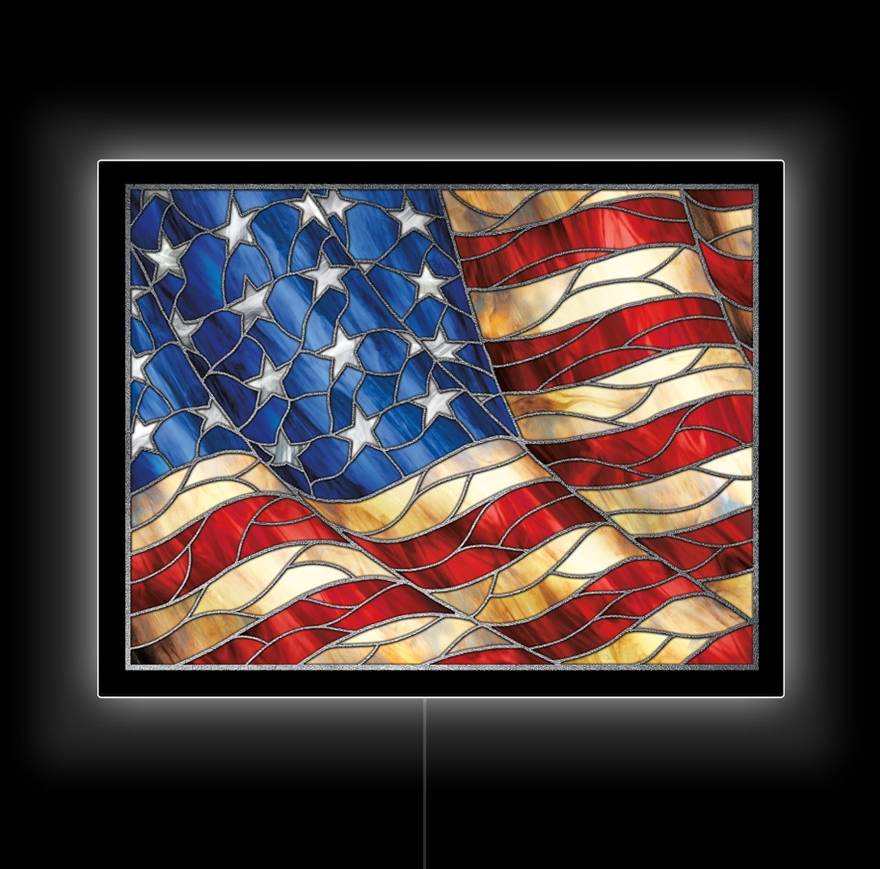 Desperate Enterprises LED American Flag Neon Sign 23 x 18 Inch Backlit ...