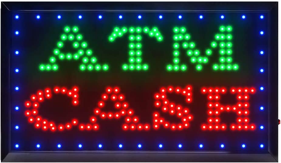 LED ATM Sign for Business Display Animated Motion Advertisement Board with Switch Flashing ...