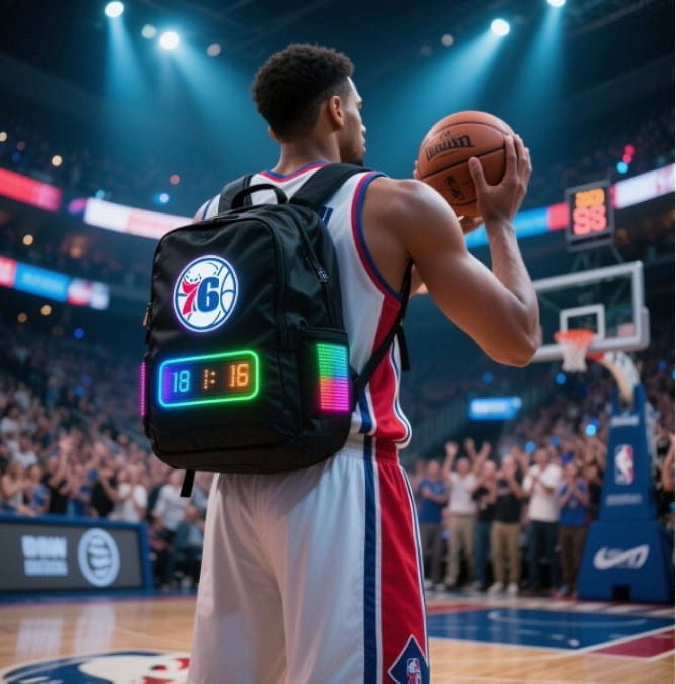 LED Advertising Backpack Portable LED Backpack Magic Smart Walking ...