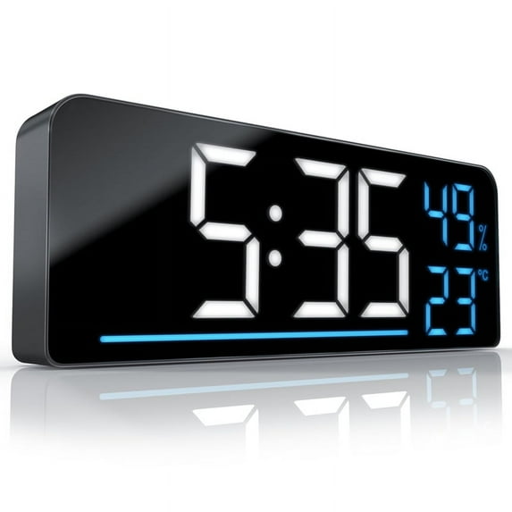 LED Alarm Clock Digital - LED Large Display 24 cm Colour Display ...