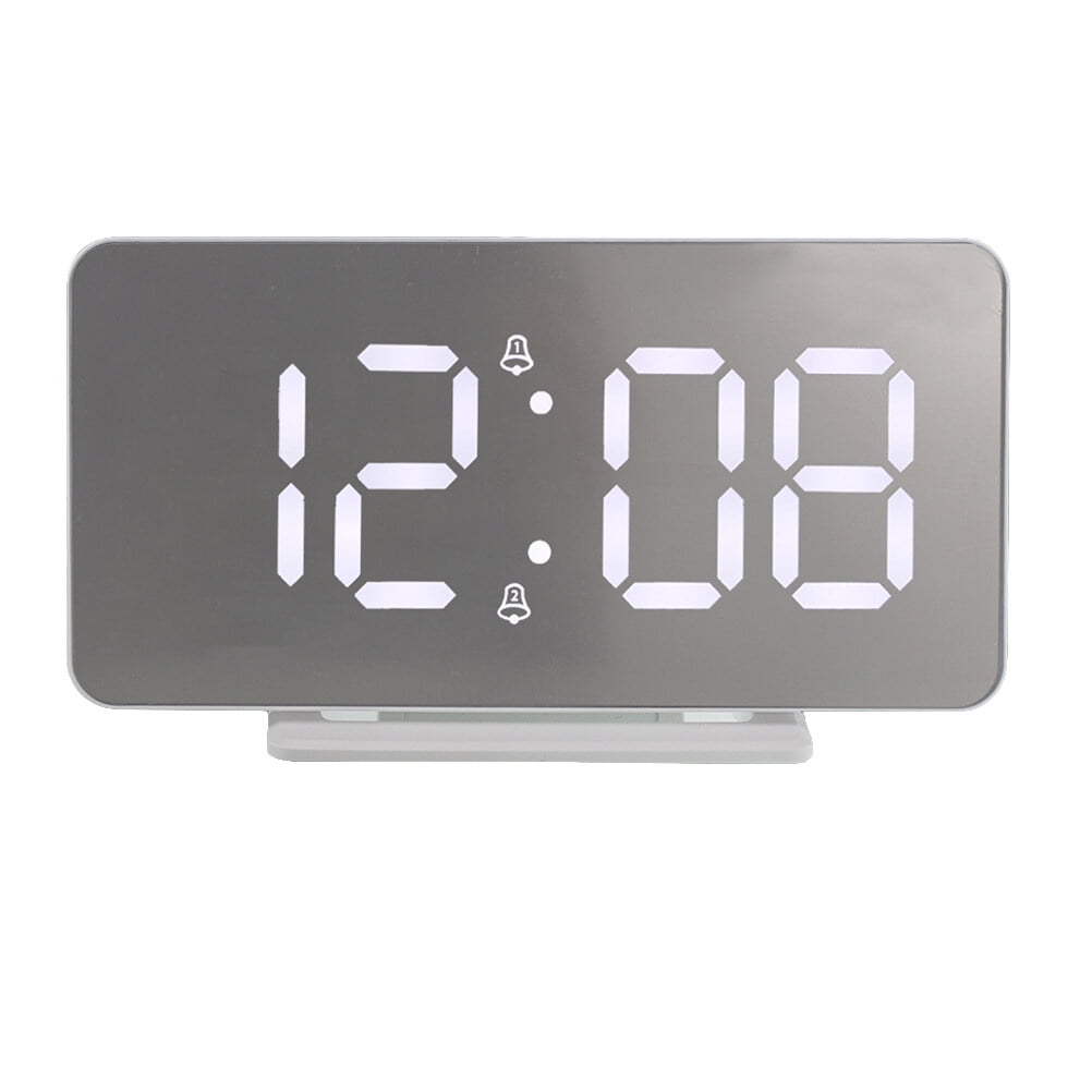LED Alarm Clock Digital Night Light Simple Large Office Student ABS ...