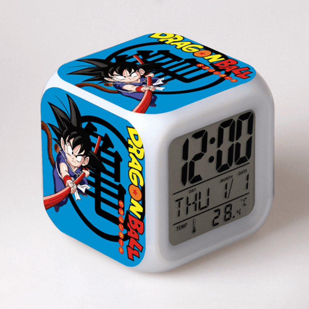 LED Alarm Clock Dragon Ball Pattern Creative Desk Table Clock Glowing ...