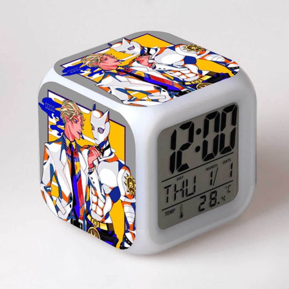LED Alarm Clock JoJo's Bizarre Adventure Pattern Creative Desk Table ...