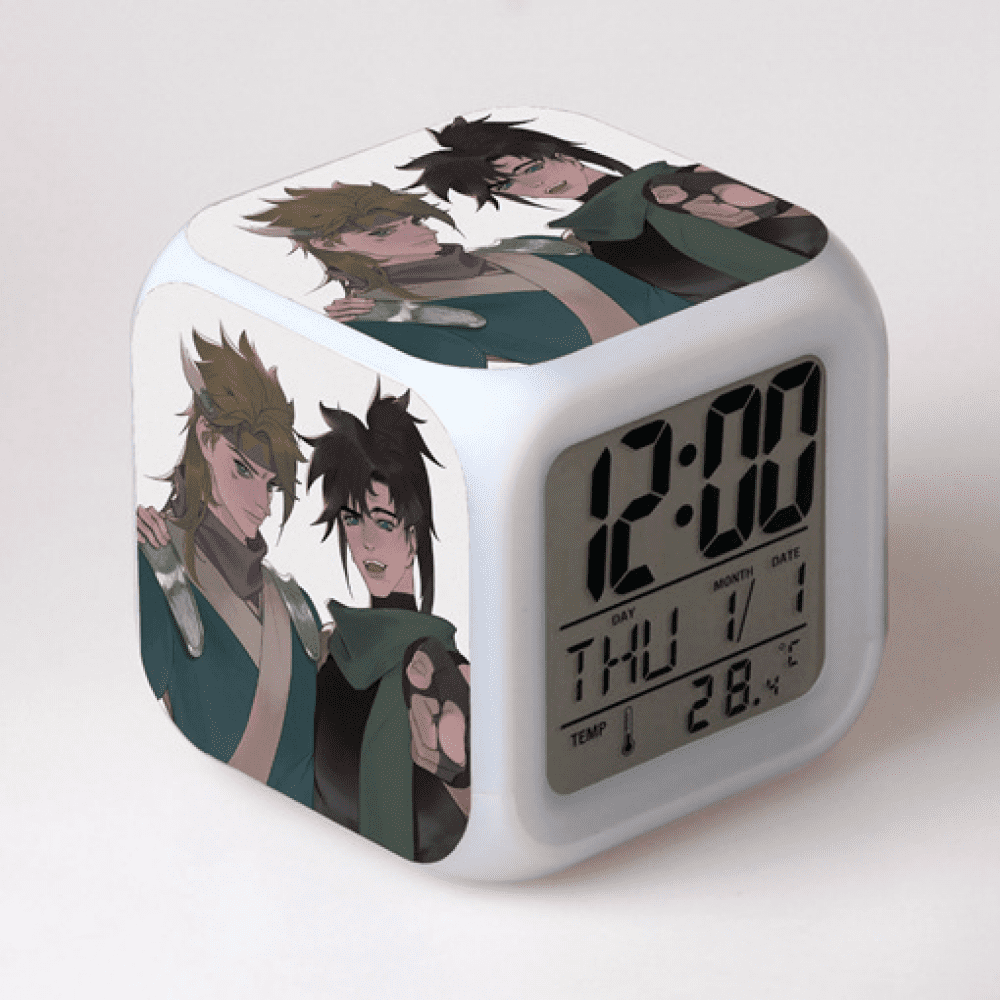 LED Alarm Clock JoJo's Bizarre Adventure Pattern Creative Desk Table ...