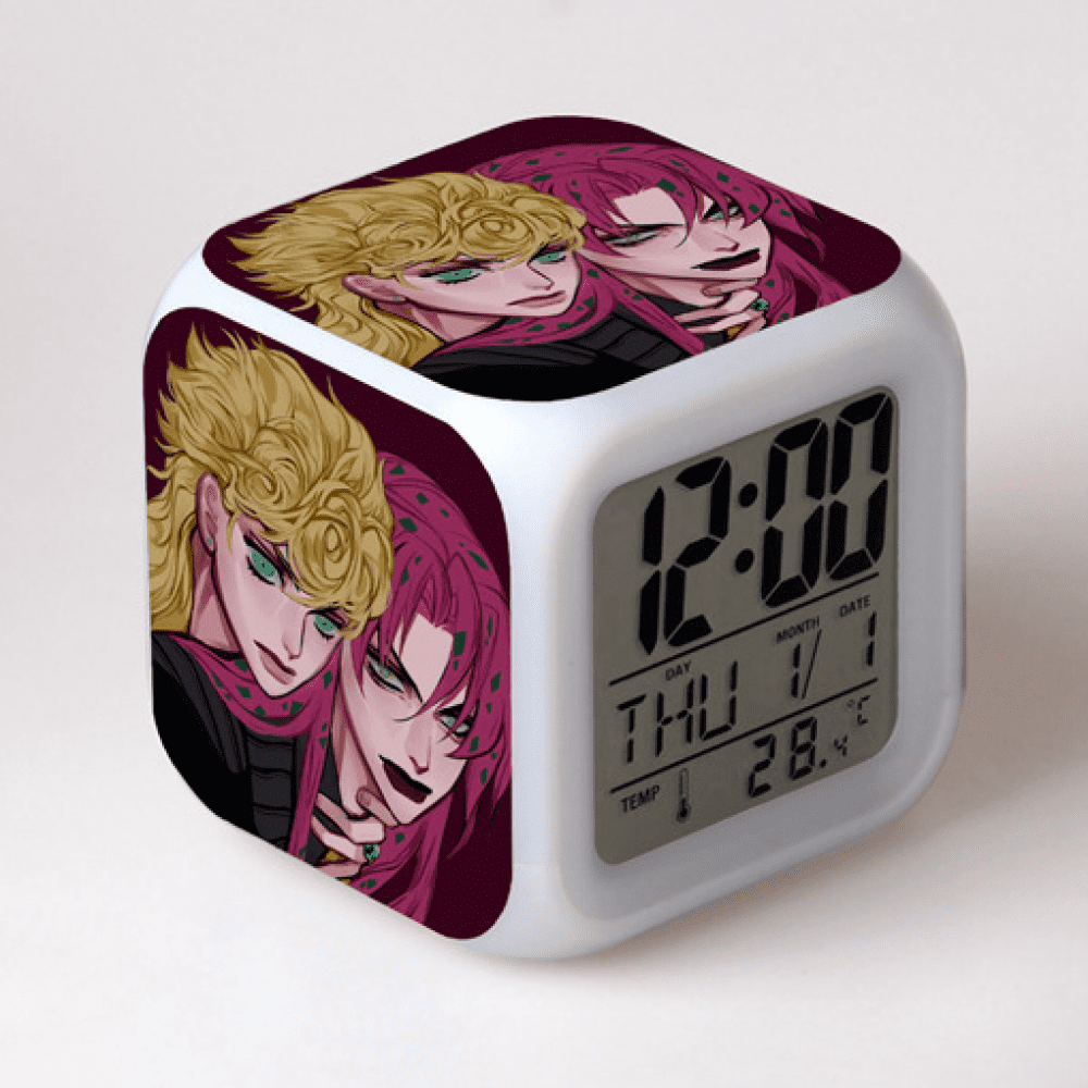 LED Alarm Clock JoJo's Bizarre Adventure Pattern Creative Desk Table ...