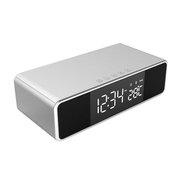 LED Mirror Alarm Clock Bluetooth Speaker Digital Display Alarm Clock ...