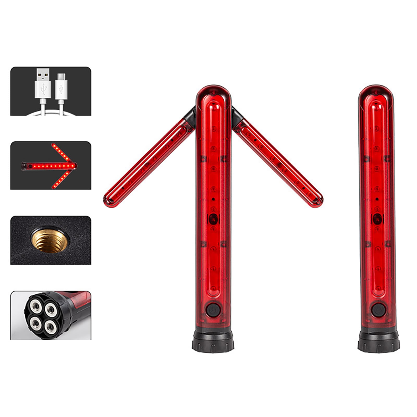 LED Arrow Warning Light Magnet Work Light, Rechargeable Hook Safety ...