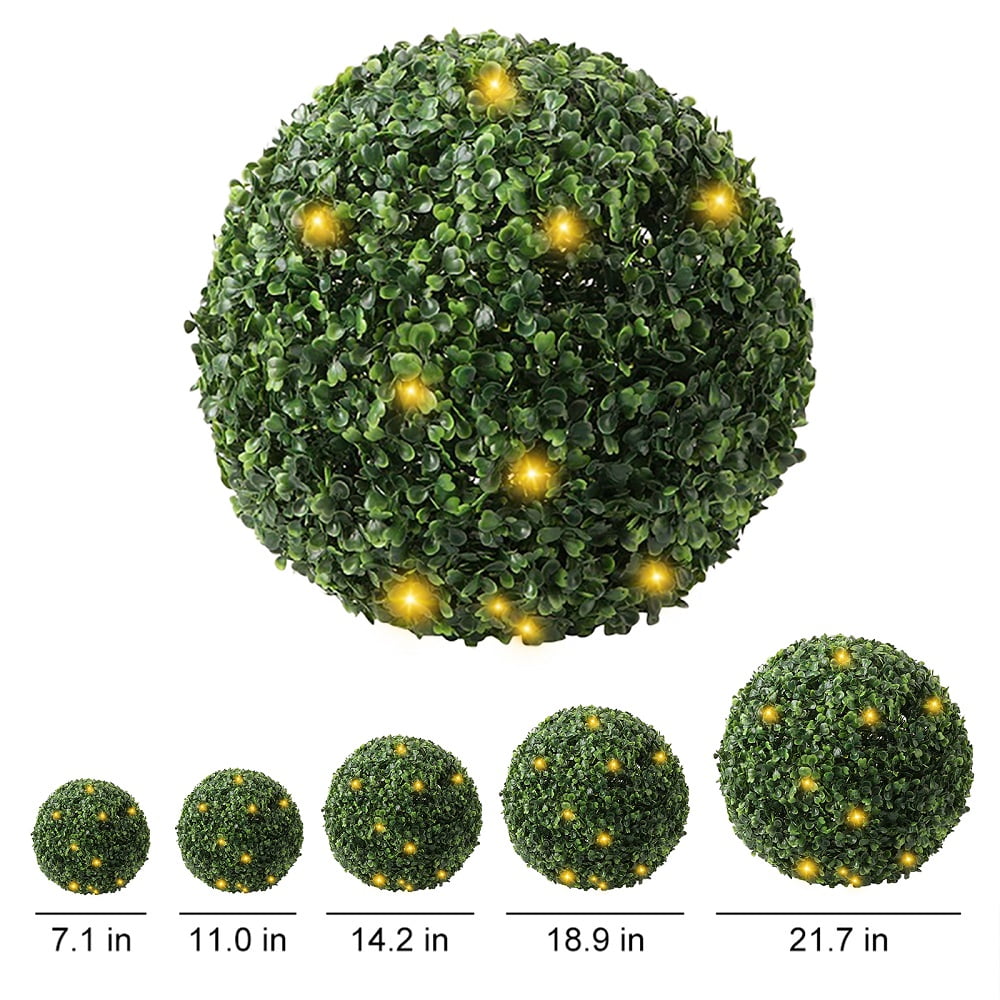 LED Artificial Plant Ball Topiary Tree Boxwood Home Outdoor Wedding ...