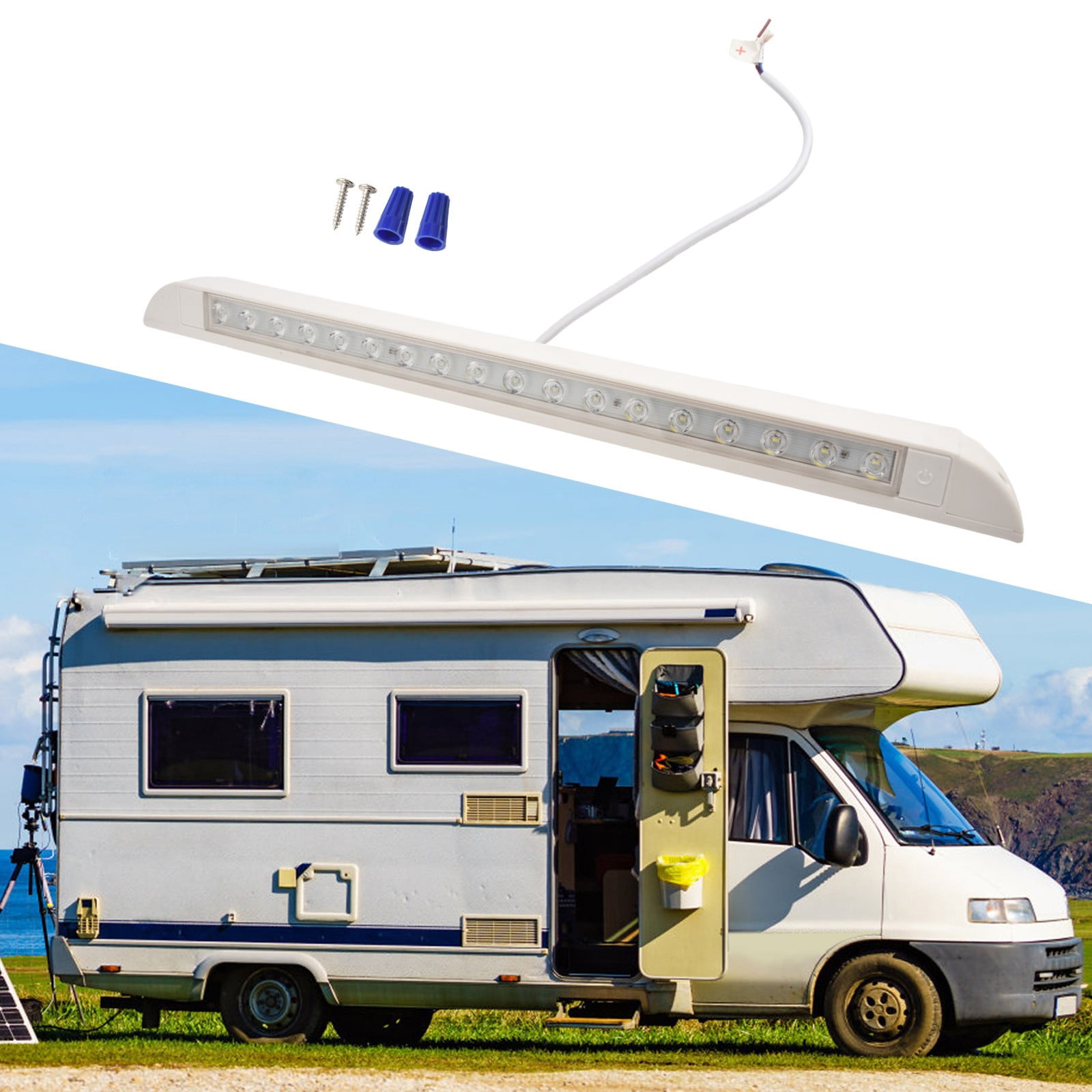 LED Awning Light 12V 24V White Waterproof Long Strip Lamp Caravan ...