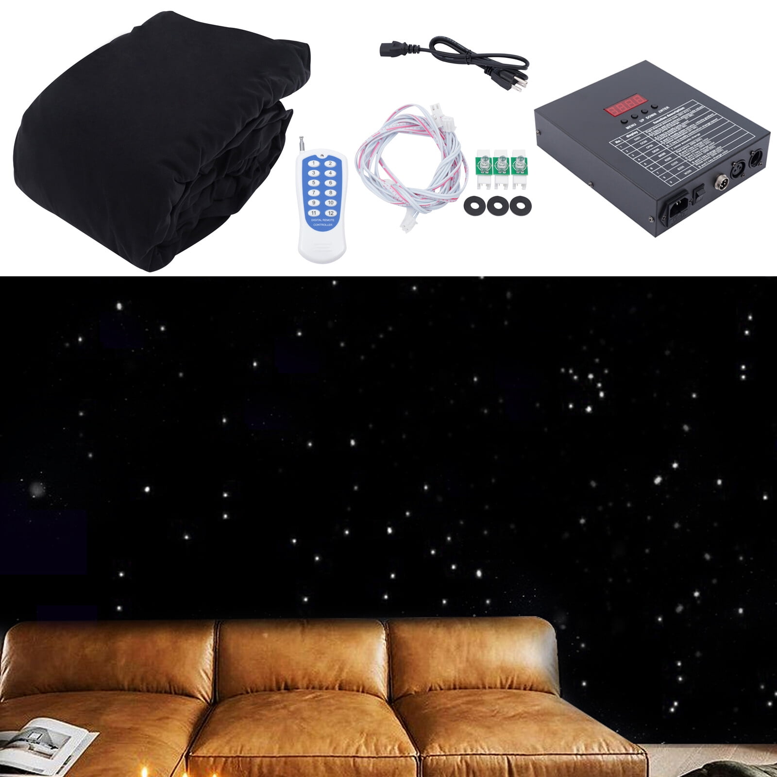 LED Background Curtain 3m x 4m RGB Stage LED White Starlight Cloth DMX ...