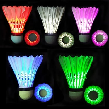 E-Jet Sport LED Badminton Shuttlecocks Birdies 4 Pieces, Lighting Glow ...