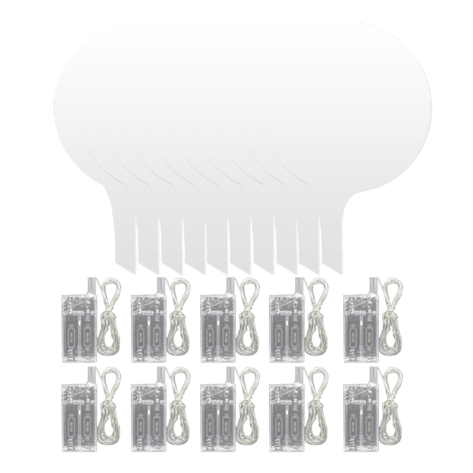 LED Balloons 10 Pack Light Up Balloons 20 Inches Clear Helium Type ...