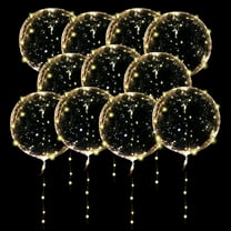 Red Led Light Up Balloons Transparent Bobo Balloons for Valentines Day ...