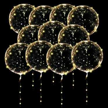 Wedding Decorations - 15pcs Light Up LED Balloons Set, Warm White, for ...