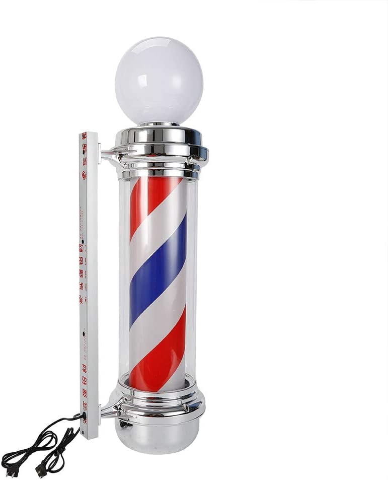 LED Barber Pole Light, Red White Blue Rotating Light Stripe Light, Hair ...