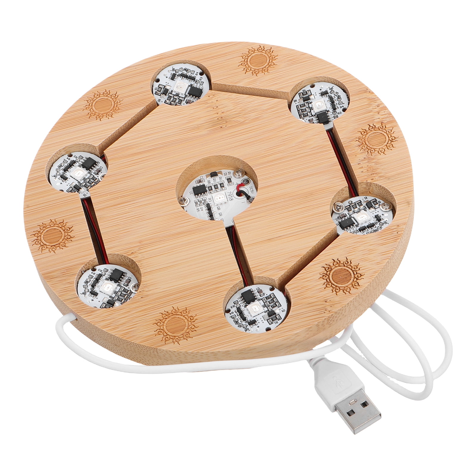 LED Base Wood Light Display Base for Crystal Glass Art Light Display ...