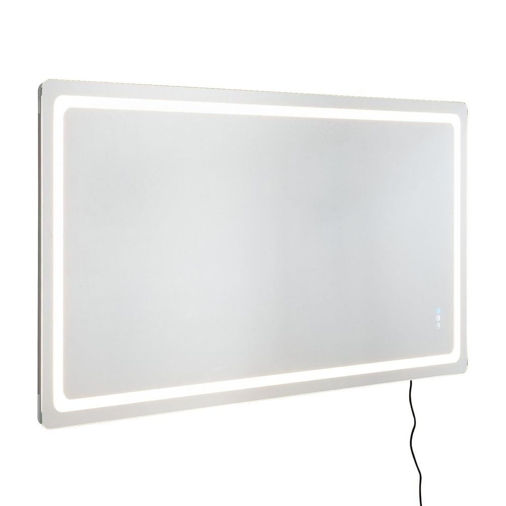 LED Bathroom Mirror 3 Colors Anti-fog Wall Mounted Vanity Mirror 36 x ...