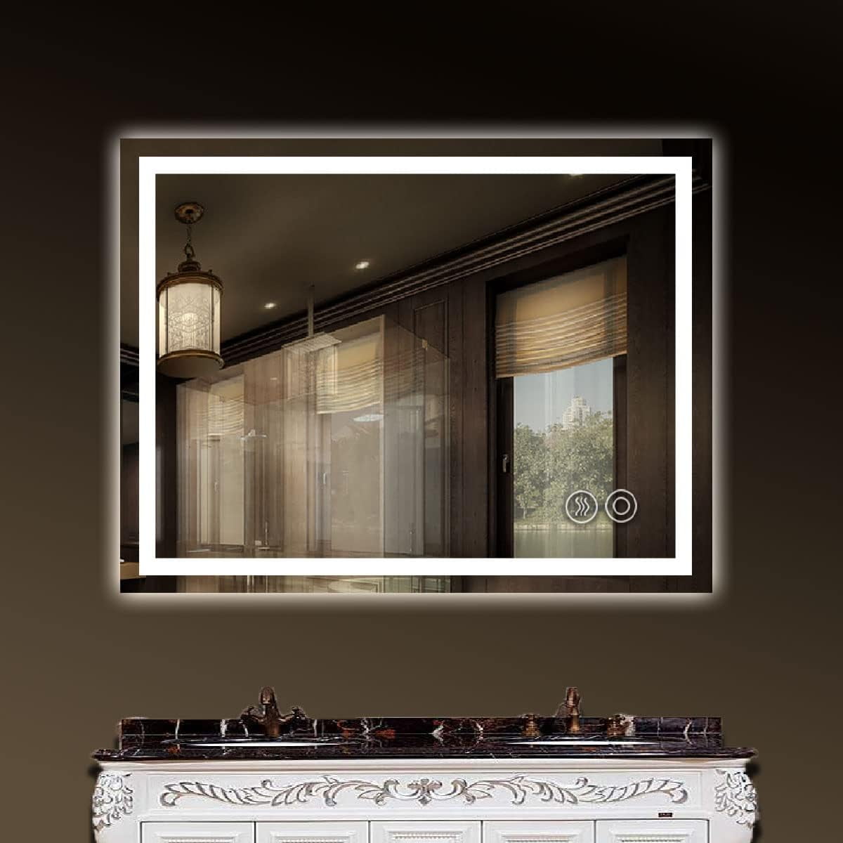 LED Bathroom Mirror with Lights, 20x28inch,Adjustable 3000K/4500K/6000K ...