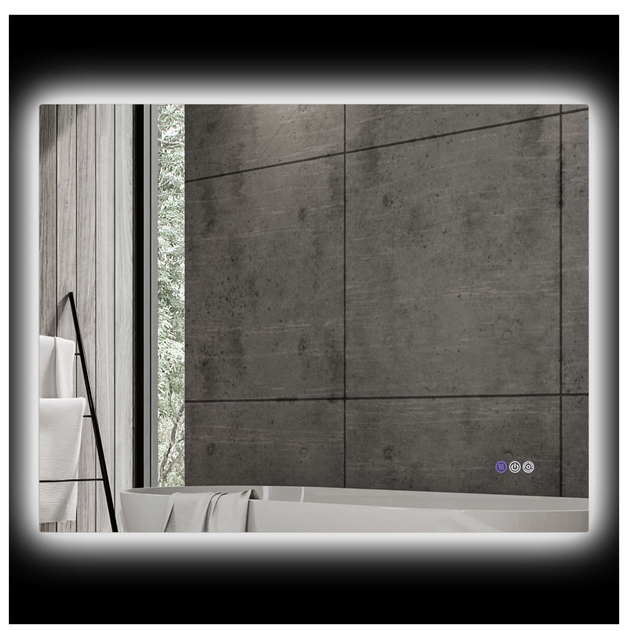 LED Bathroom Mirror with Lights, 32x24 Dimmable Backlit Vanity Mirror ...