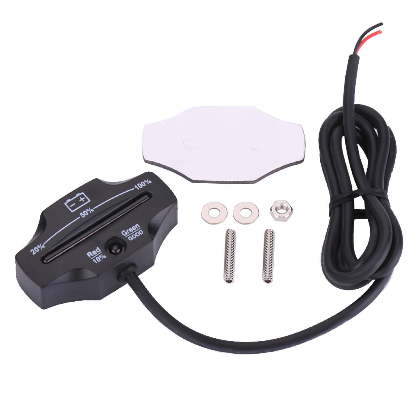 LED Battery Meter Indicator Gauge 12V 24V for Marine Motorcycle ATV ...