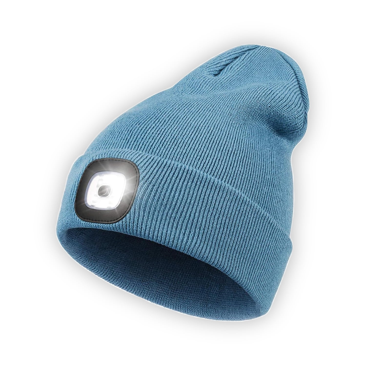 LED Beanie Hat with Light, Unisex USB Rechargeable 4 LED Headlamp Cap ...